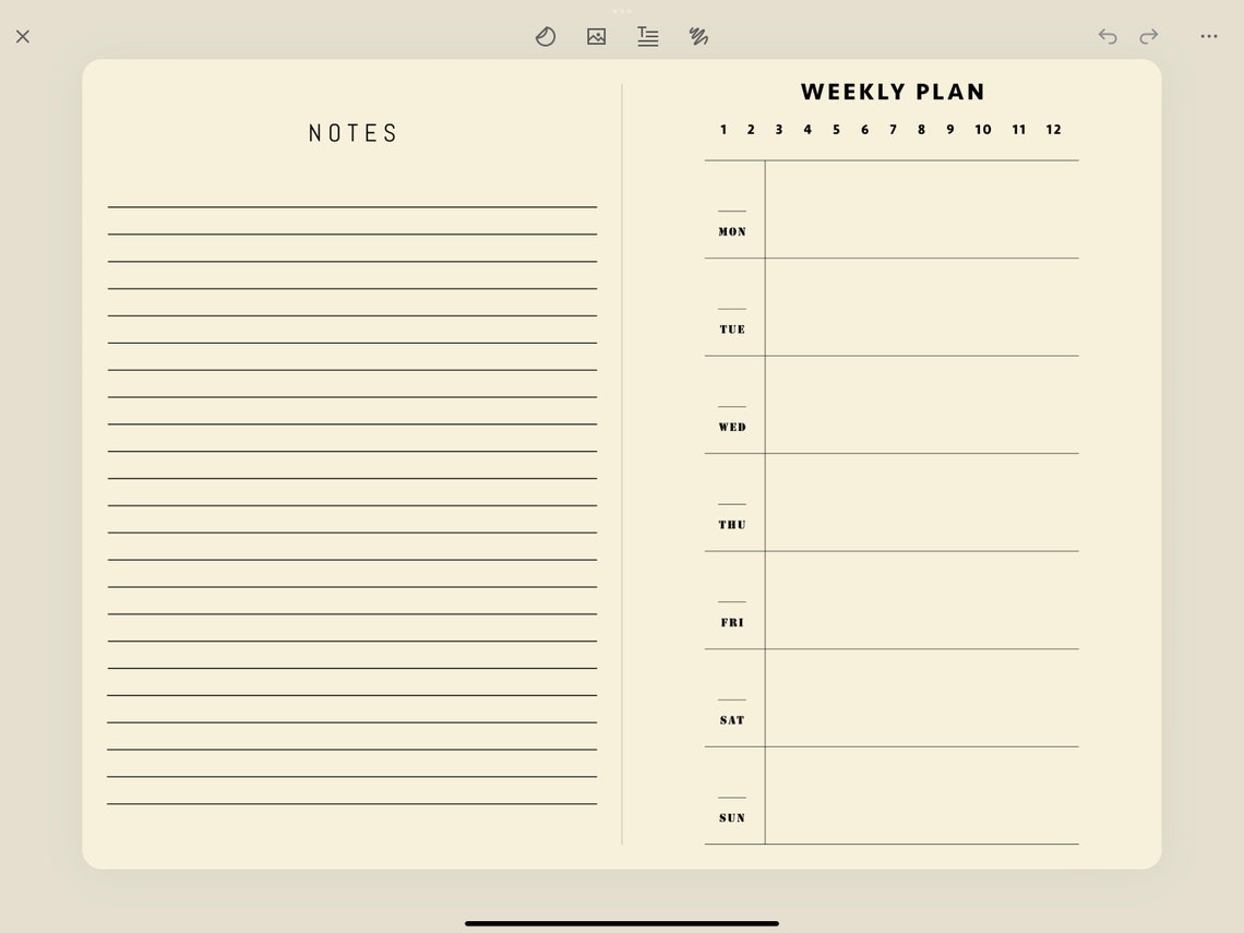 Monthly/weekly Digital Planner | Etsy