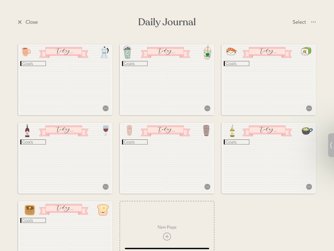 Digital Daily Journal - Etsy