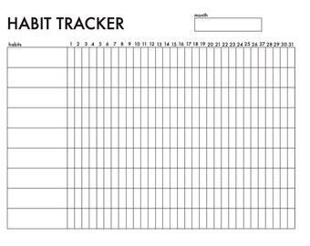 Monthly Grid Tracker | Etsy