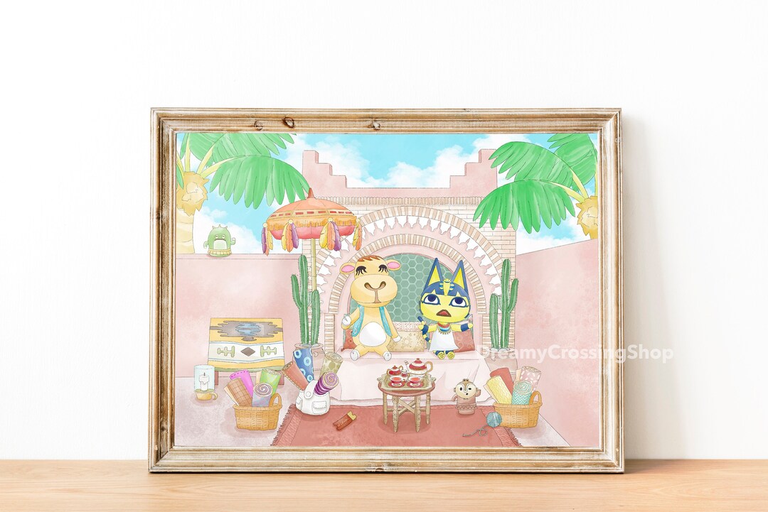 Animal Crossing 8 X 10 Inch Print - Ankha and Sahara - ACNH Print ...