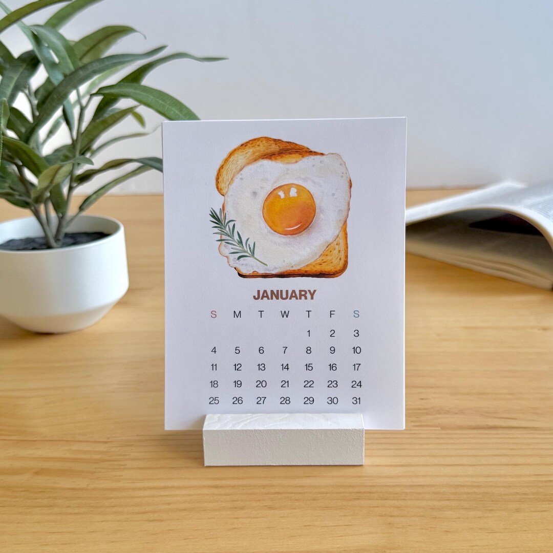 2026 Breakfast Desk Calendar | Cafe | Coffee | Breads Monthly Calendar ...