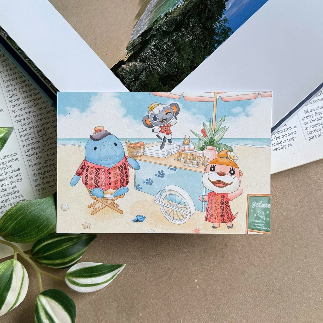 Animal Crossing Postcard Happy Home Paradise Animal Crossing Print ...