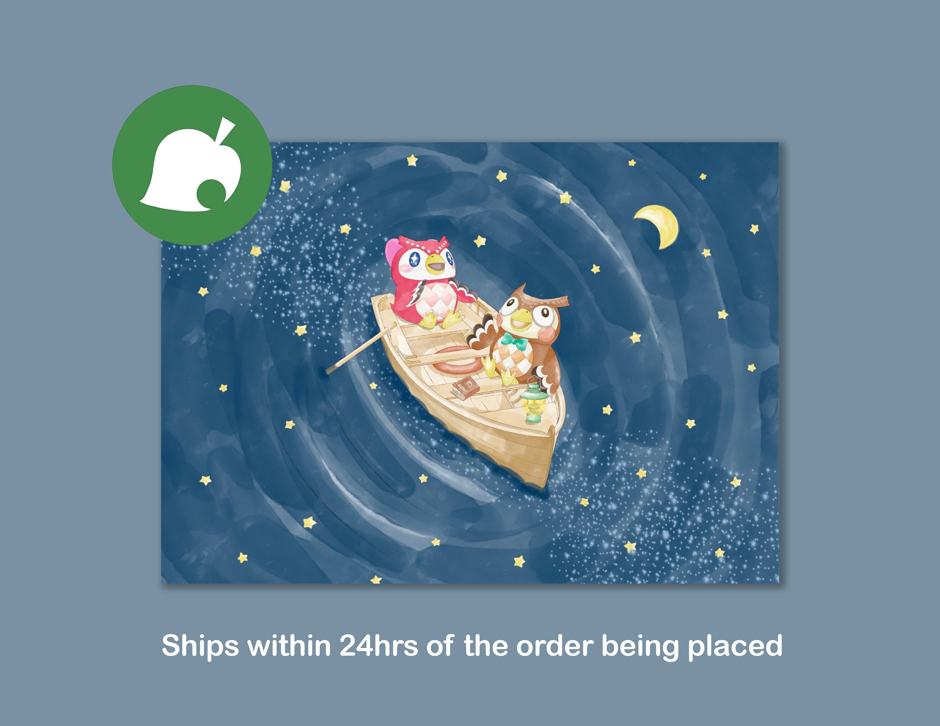 Animal Crossing Postcard Celeste and Blathers Animal - Etsy