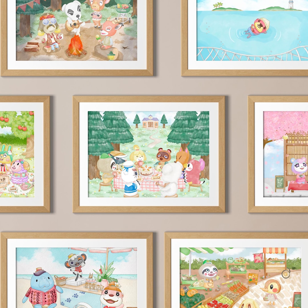 Animal Crossing 12 X 16 Inch Print Watercolor ACNH Print Animal ...