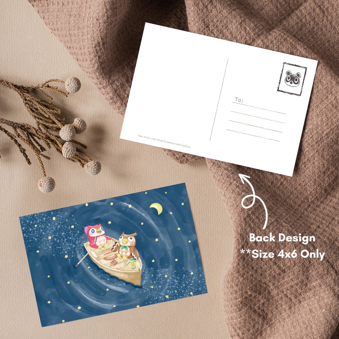 Animal Crossing Postcard Celeste and Blathers Animal - Etsy