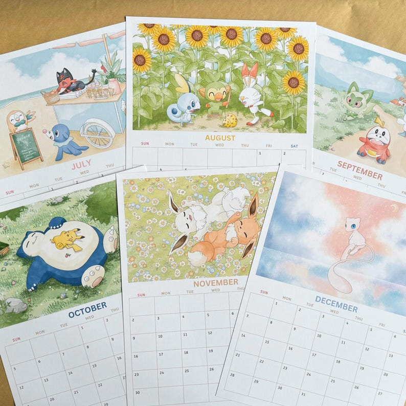 2026 Pokemon Calendar | Pokemon Wall Calendar - Etsy