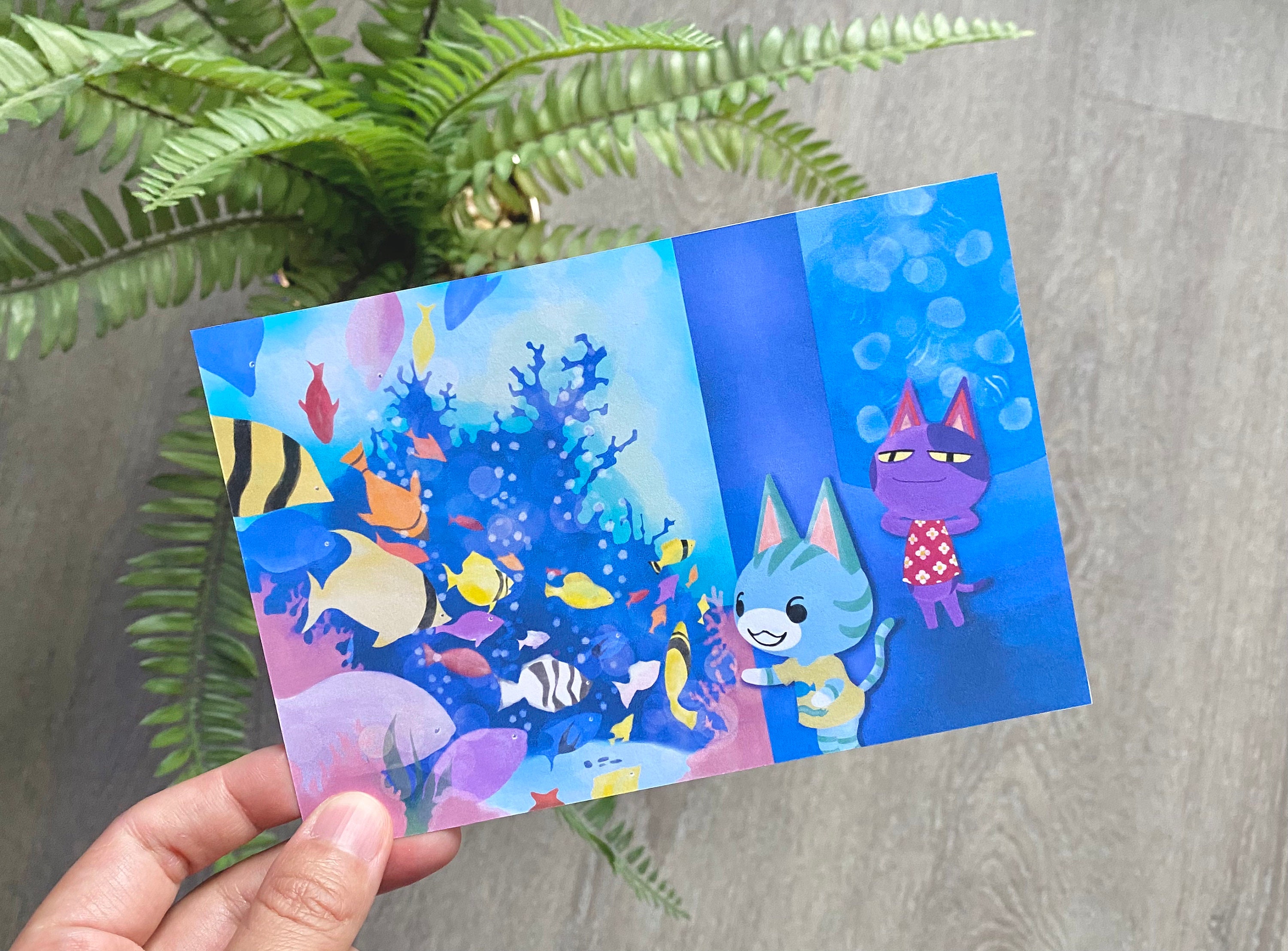 Animal Crossing Postcard Lolly & Bob Animal Crossing Print - Etsy