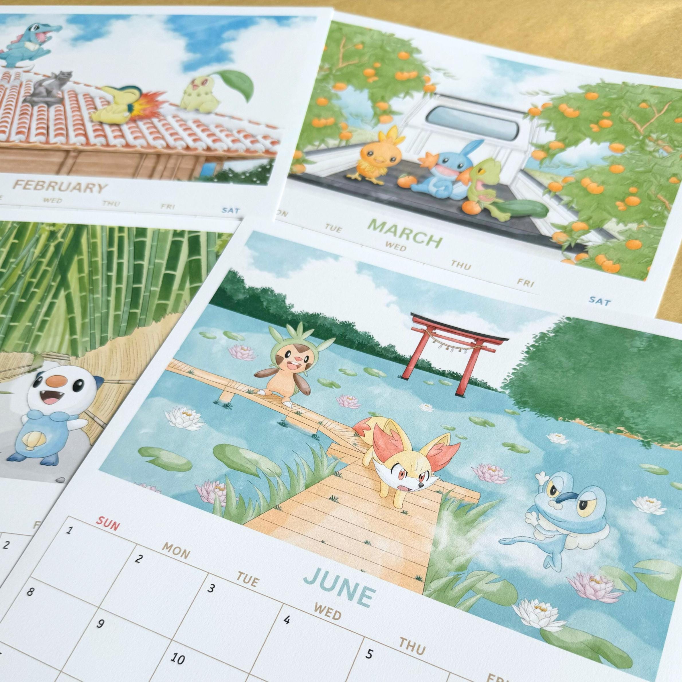 2026 Pokemon Calendar | Pokemon Wall Calendar - Etsy