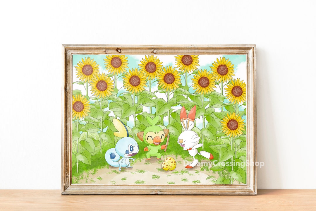 Galar 8x10 Inch Print - Scorbunny, Sobble, and Grookey Print - Pokémon ...