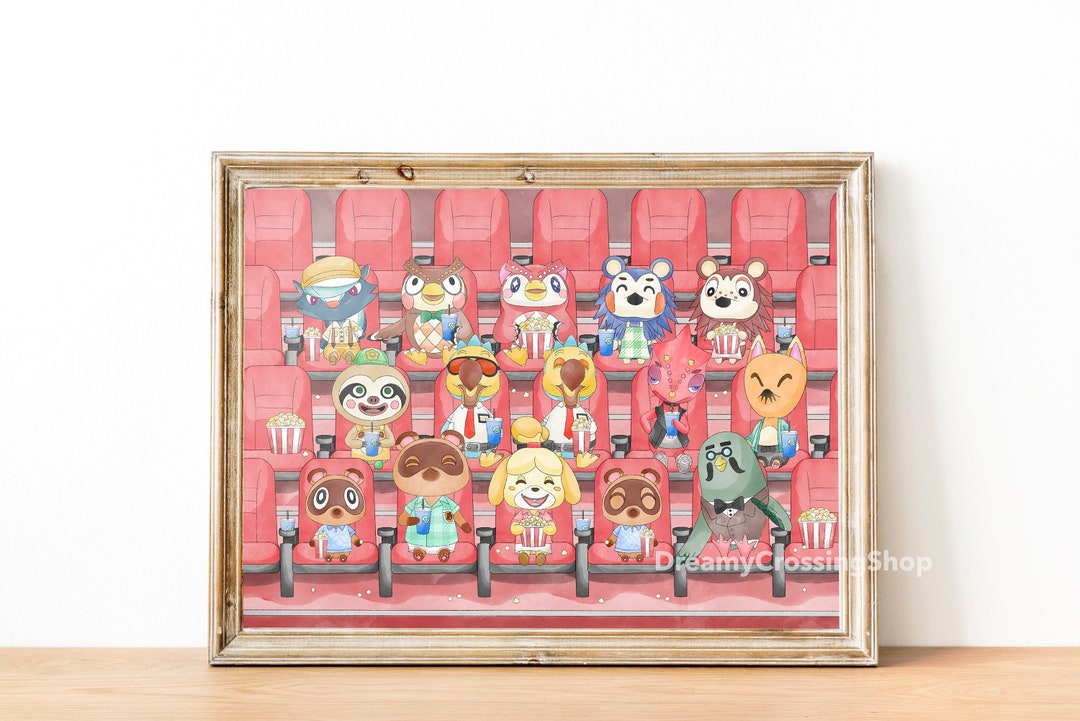 Animal Crossing 8 X 10 Inch Print - Movie Theater - ACNH Print - Animal ...