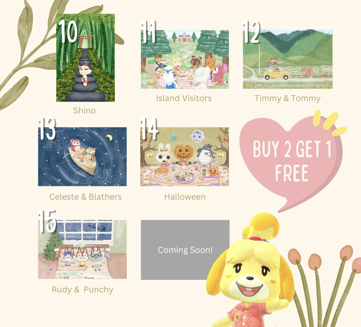 Animal Crossing Postcard Celeste and Blathers Animal - Etsy