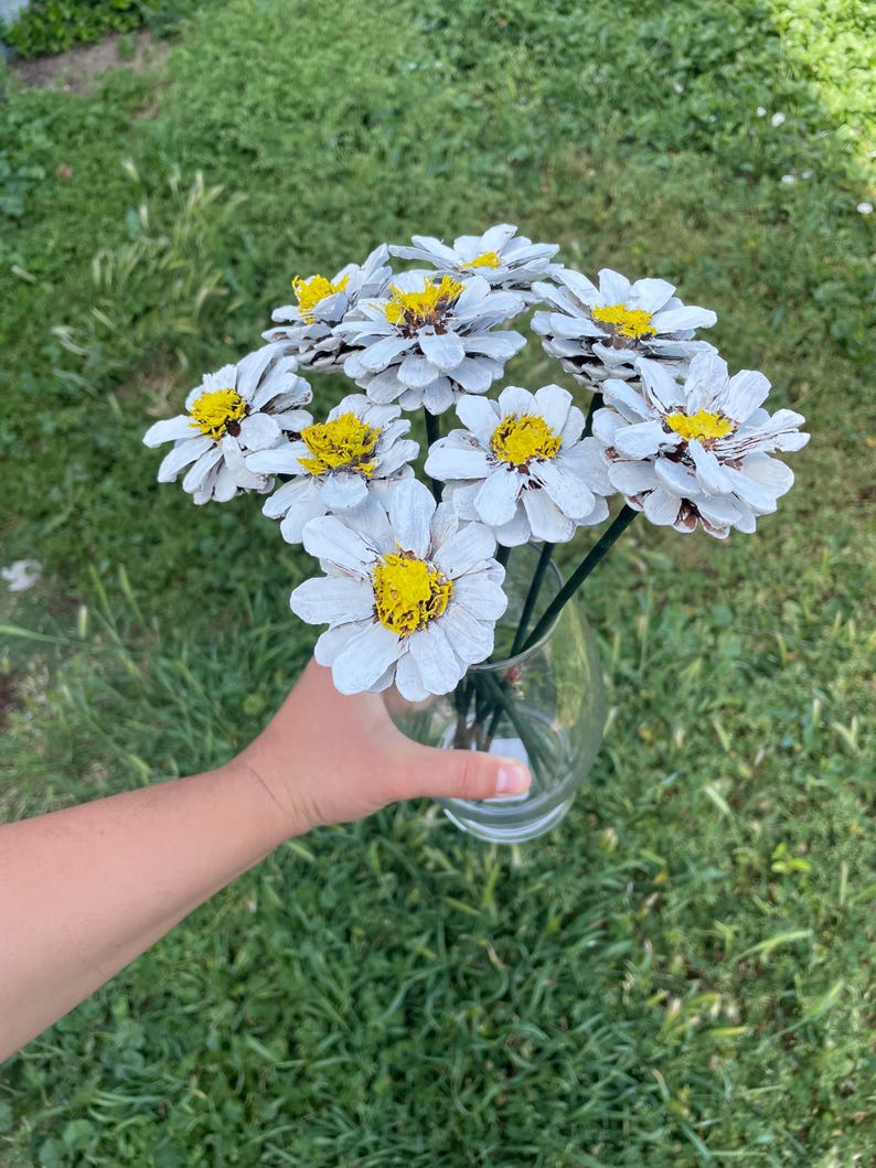 Pinecone Flower Daisy Bouquet - Etsy
