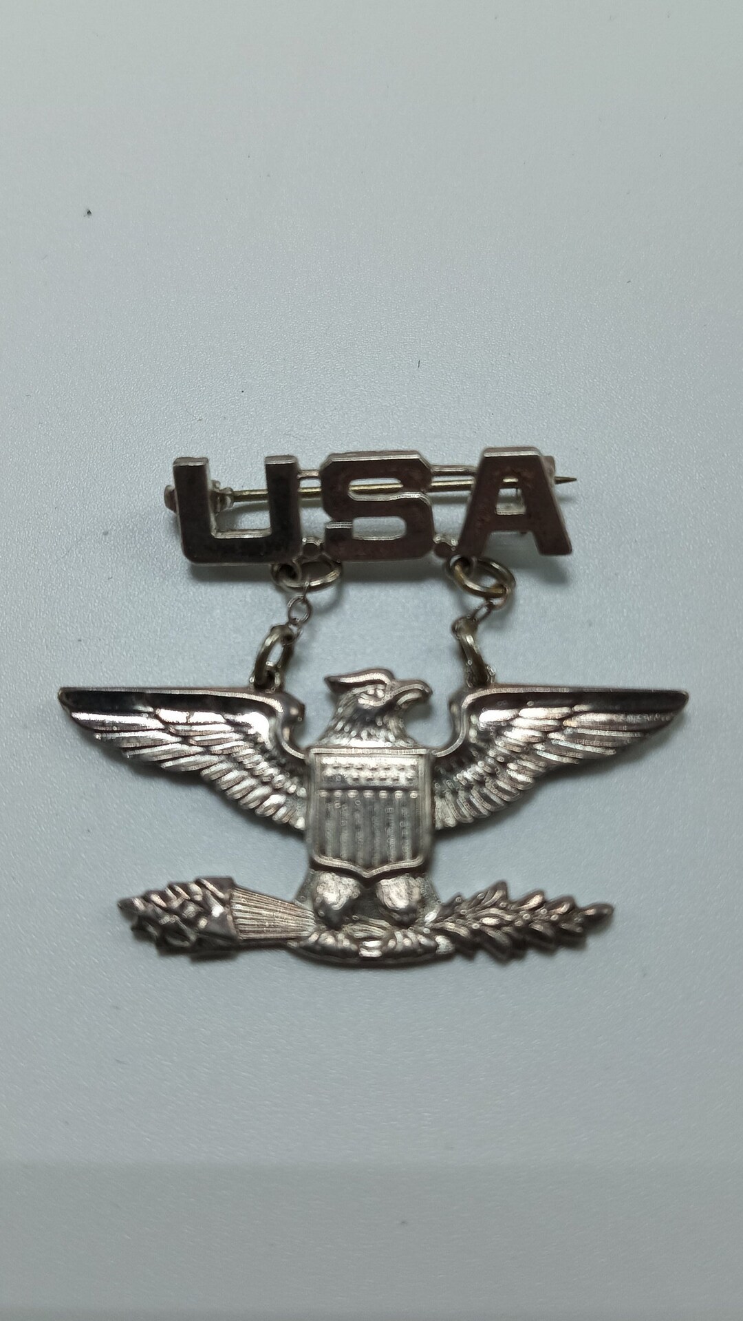 Vintage WWII Army Colonel Eagle Insignia With USA Pin - Etsy