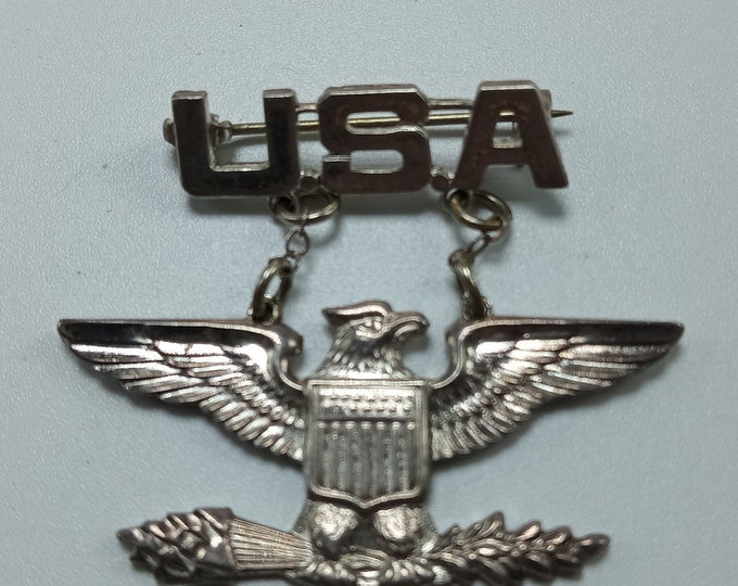 Vintage WWII Army Colonel Eagle Insignia With USA Pin - Etsy
