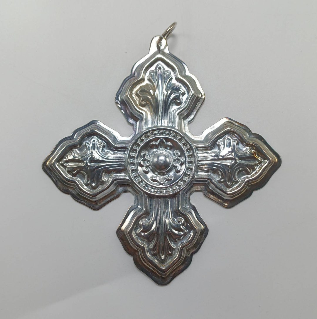 Vintage Raimond Silver Plate Christmas Cross Ornament - Etsy