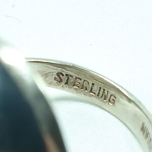 Vintage Signed Siam Sterling Silver Niello Large Statement Ring Size 6 ...