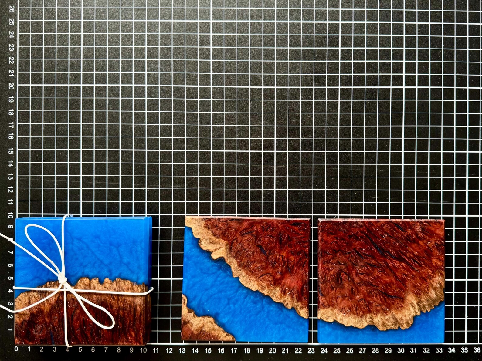 Handcrafted Resin Wood Coaster Handmade Australian Mallee Burl Timber ...