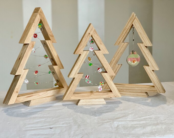 Nesting Wood Christmas Trees - Etsy