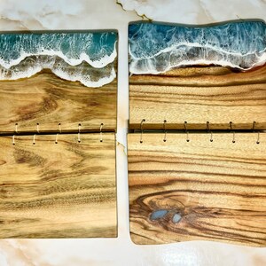 Handcrafted Wood and Resin Cover Journal Handmade Ocean View Notebook ...
