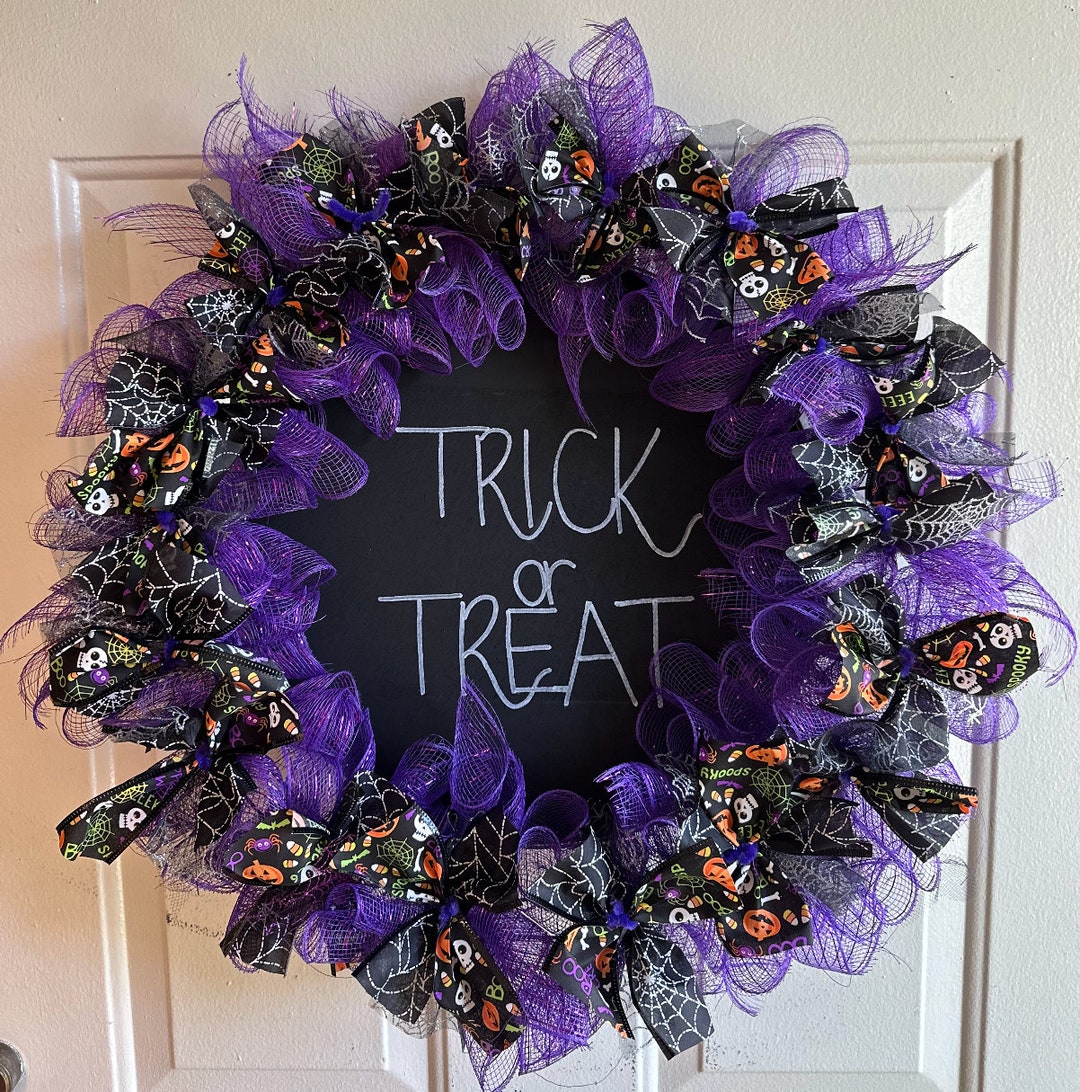 Halloween Ribbon Wreath - Etsy