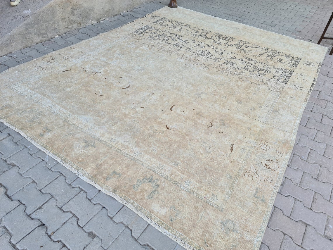 Vintage Area Rug 9x12 8.9x11.9 Feet Hand Knotted Rug 9x12 - Etsy