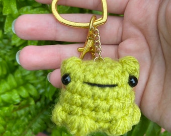 Crochet Froggy Pouch Keychain - Etsy