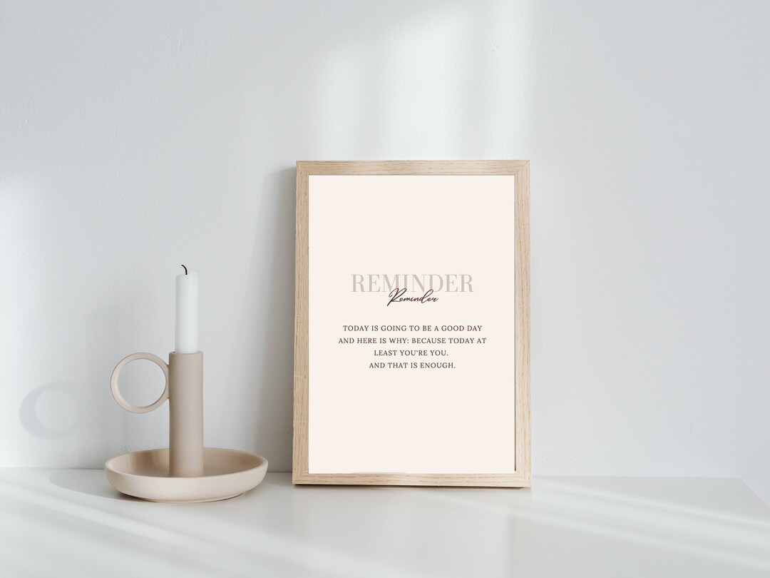 Printable Poster Digital Poster Reminder Quote Beige Aesthetic - Etsy