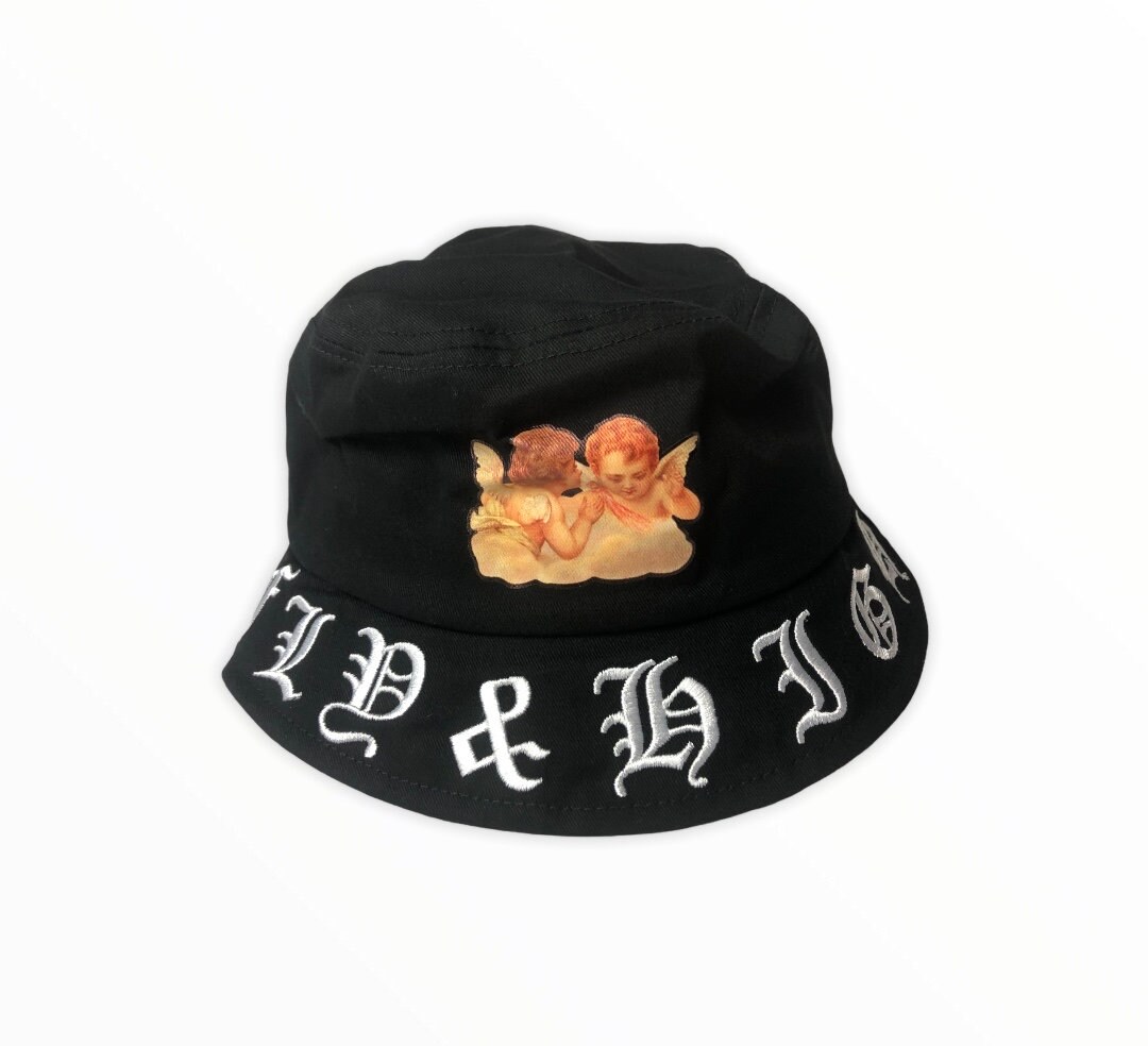 Fly & High Embroidered “angels” Bucket Hat - Etsy