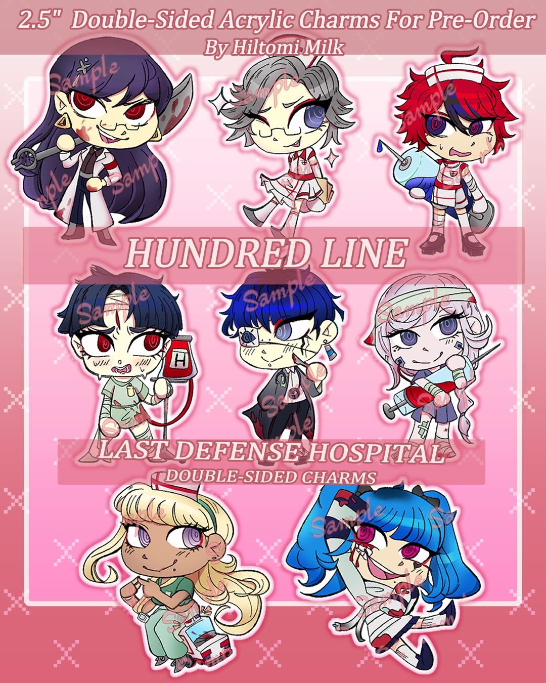 Hundred Line: Last Defense Academy Double-sided Hospital Charms - Etsy
