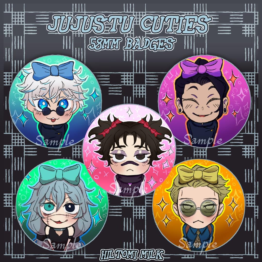 JJK Cuties Badges/button Pins - Etsy Australia