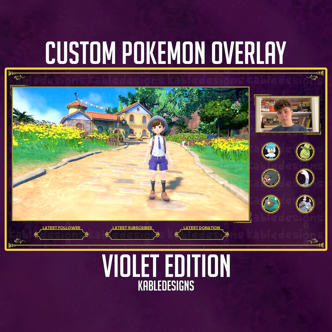 Pokémon Violet - Overlay for Twitch/youtube - Etsy