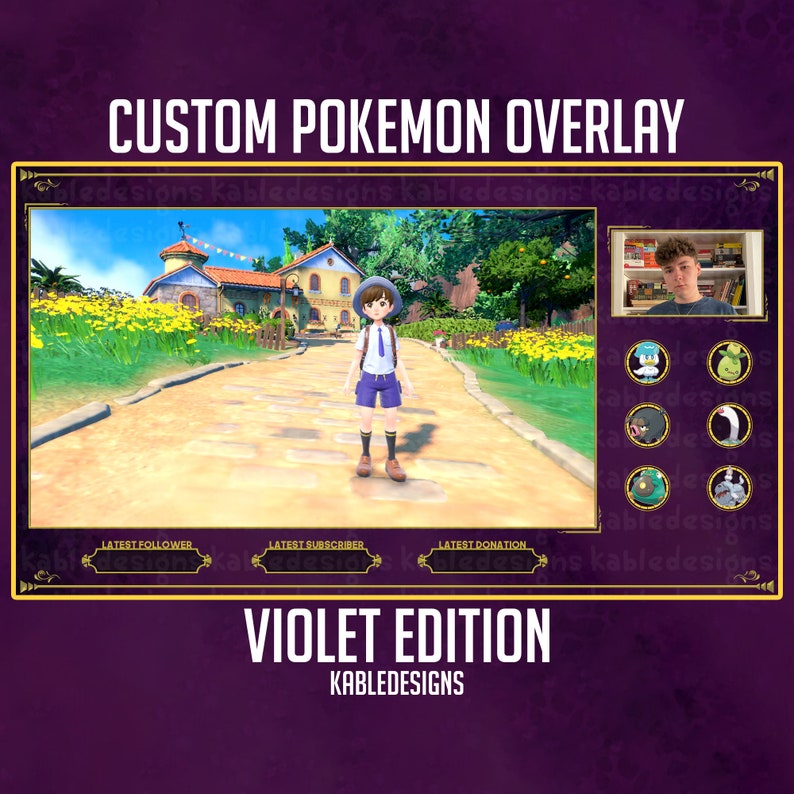 Pokémon Violet - Overlay for Twitch/youtube - Etsy