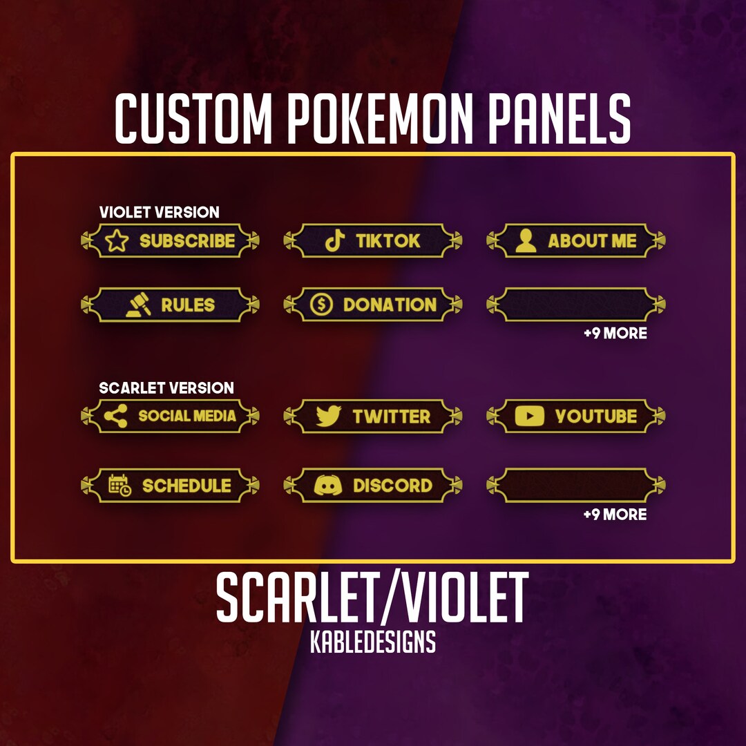 Pokémon Scarlet/violet - Panels for Twitch - Etsy
