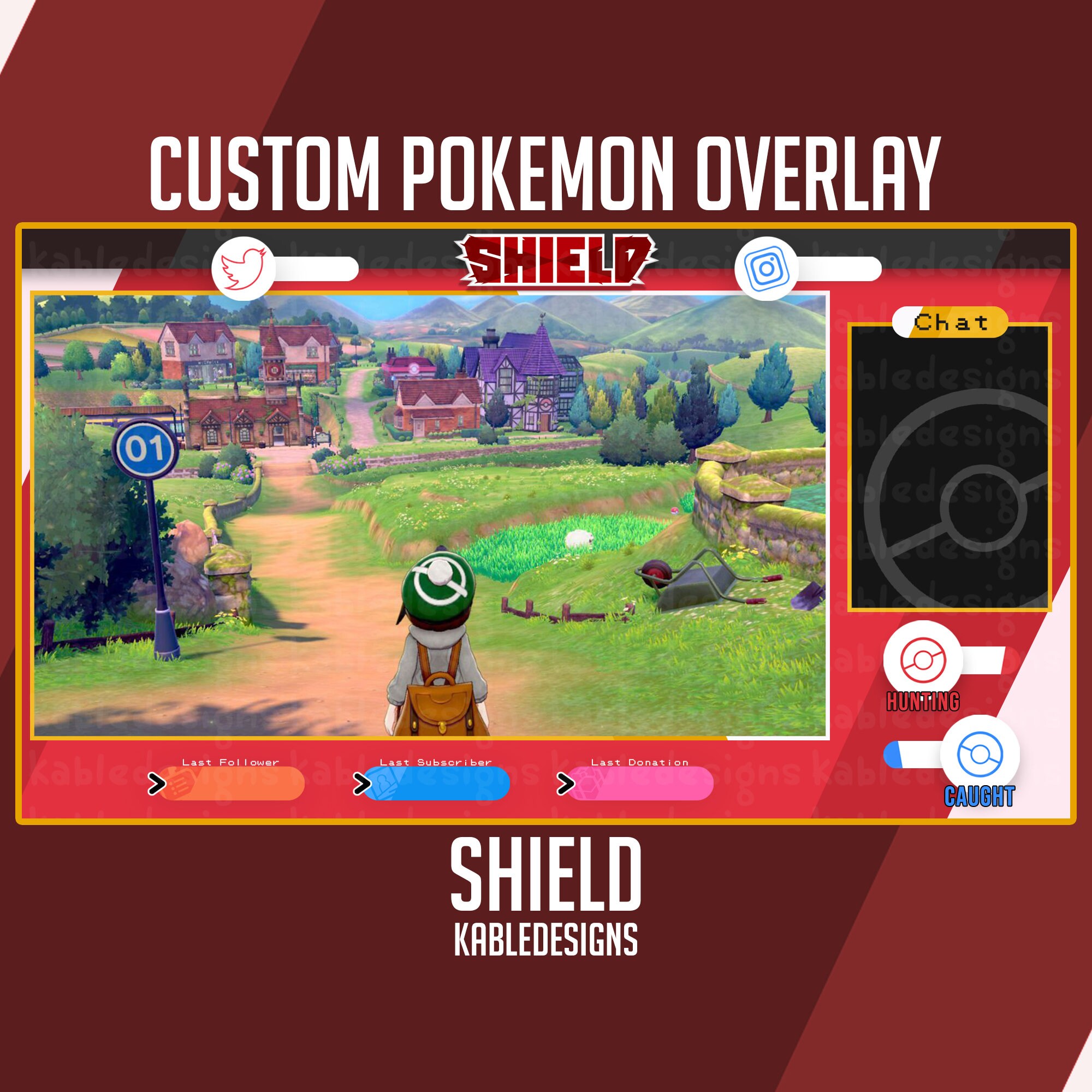 Pokémon Shield - Overlay for Twitch/youtube - Etsy