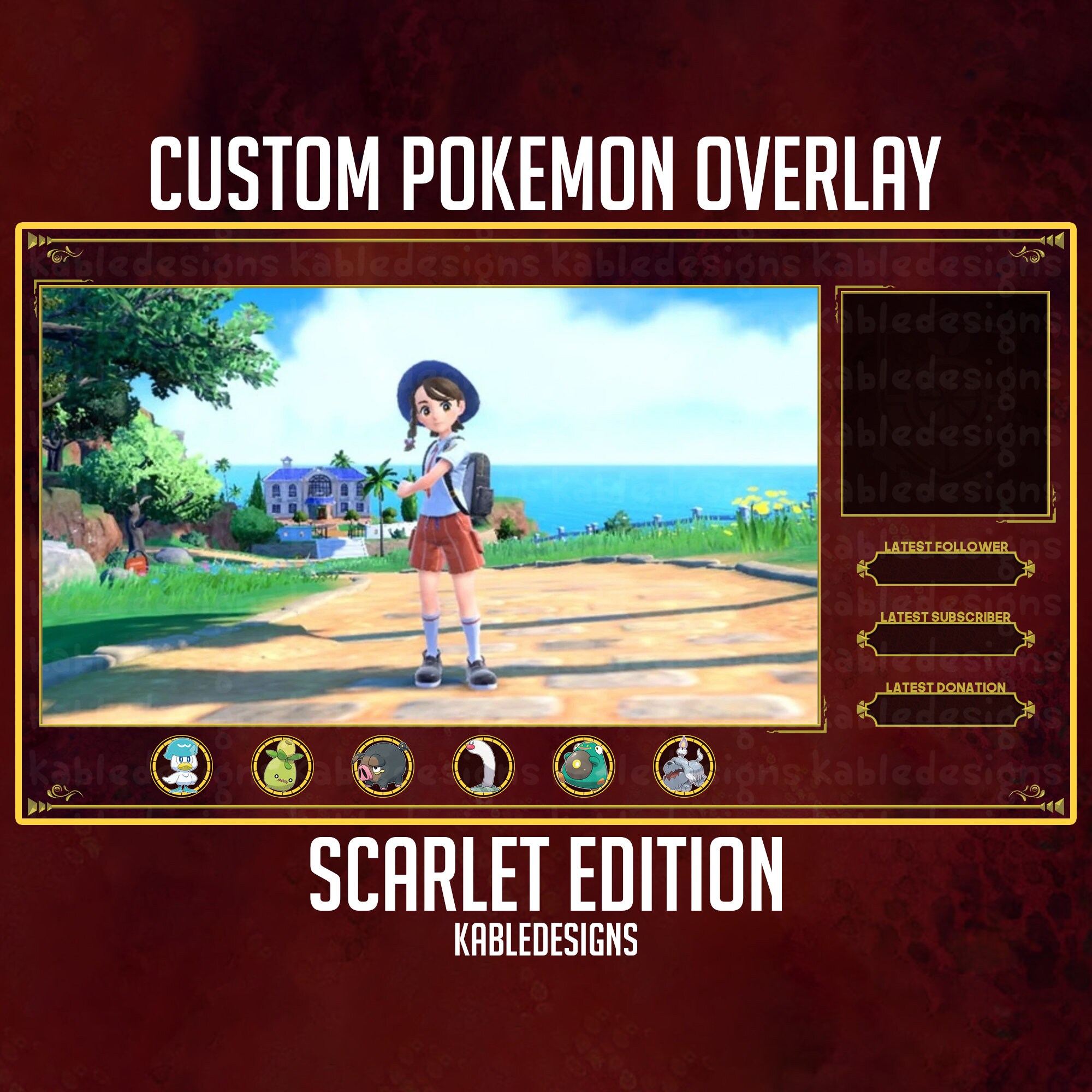 Pokémon Scarlet - Overlay for Twitch/youtube - Etsy