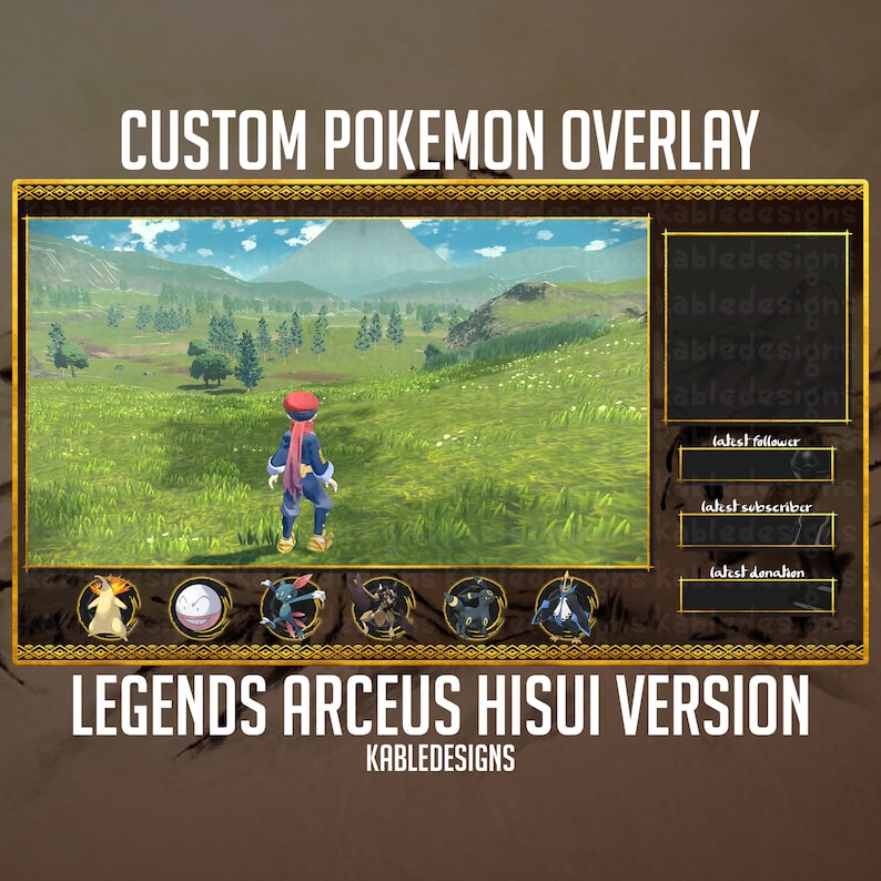 Pokémon Legends Arceus - Overlay Für Twitch/youtube (hisui Version) - Etsy