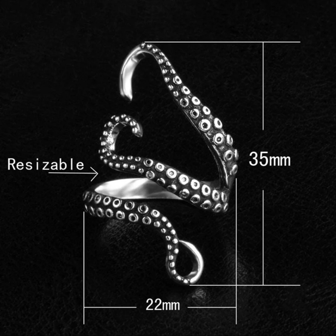 Streetwear Ocean Octopus Silver or Gold Plated Ring Handmade - Etsy