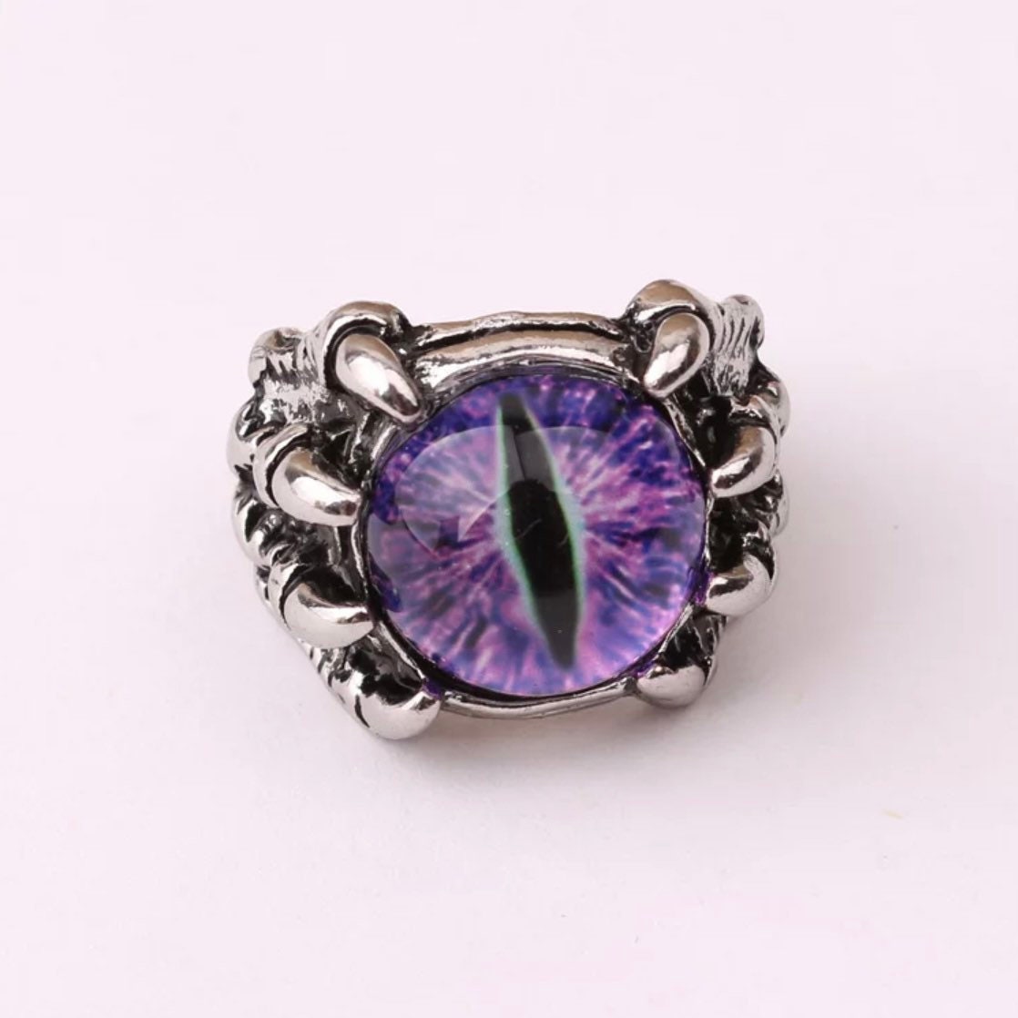 Dragon Eye Ring Dragon Claw Ring Red Eyeball Ring Brutalist - Etsy