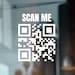 Custom QR Code Vinyl Decal Storefront Decal Menu QR Code Decal Business ...