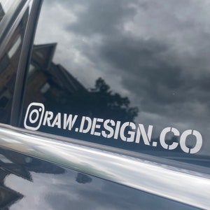 Instagram Username Sticker, Personalized Vinyl Sticker, Social Media ...
