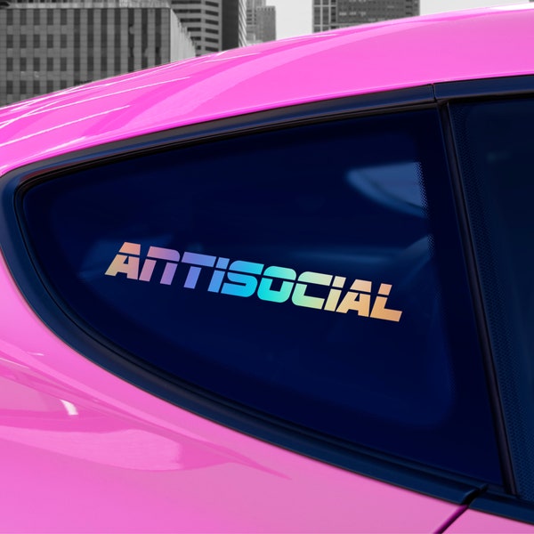 Antisocial Club Car Decal - Etsy