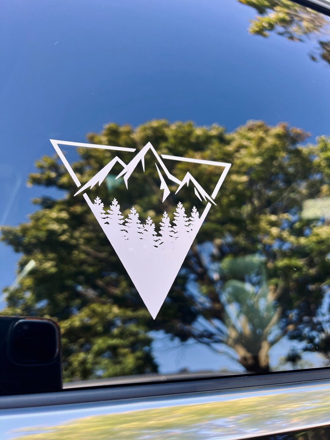 Explore Sticker | Geometric Mountain Decal | Mountain Decal | Geometric ...