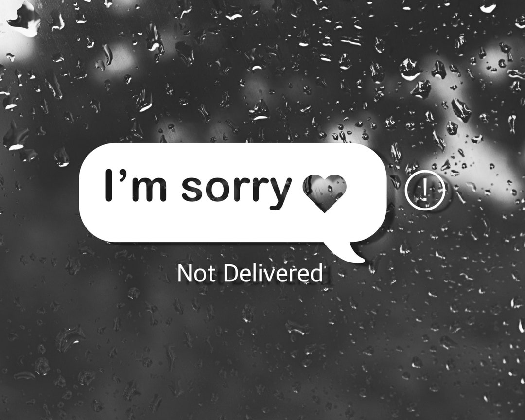 I’m Sorry Text Message Vinyl Decal | JDM Car Decals | Car Bumper ...