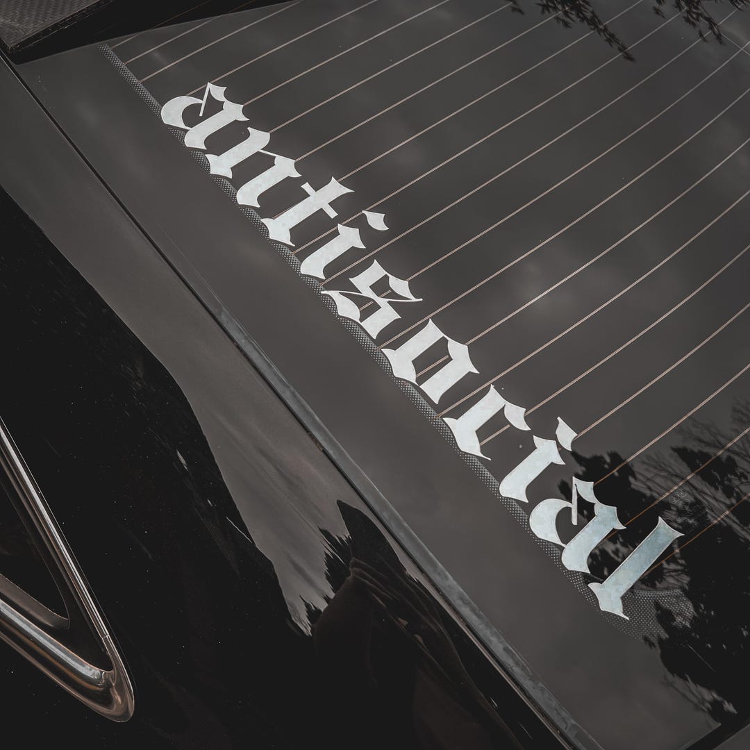 Antisocial Car Decal Window Banner | JDM Car Decals | Gothic Font Car ...
