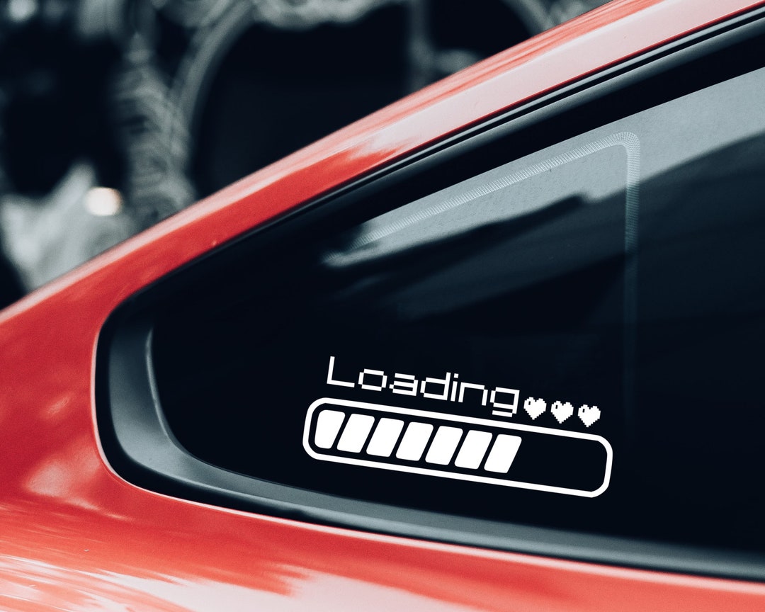 Loading Bar Vinyl Decal | Pixel Heart Sticker | Loading Sticker | Cute ...