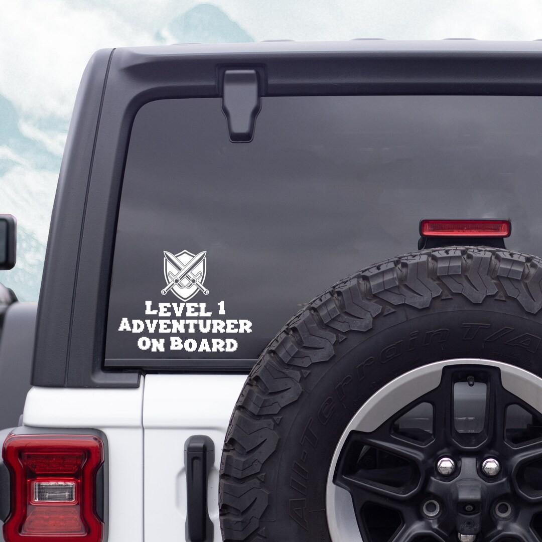 Baby on Board Decal | Level 1 Adventurer on Board | Baby Shower Gift ...