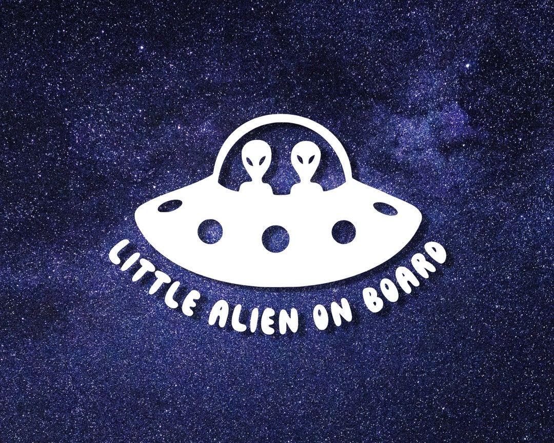 Alien on Board Decal | Alien Sticker | Car Decal | Baby on Board Decal ...