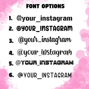 Instagram Username Sticker, Personalized Vinyl Sticker, Social Media ...