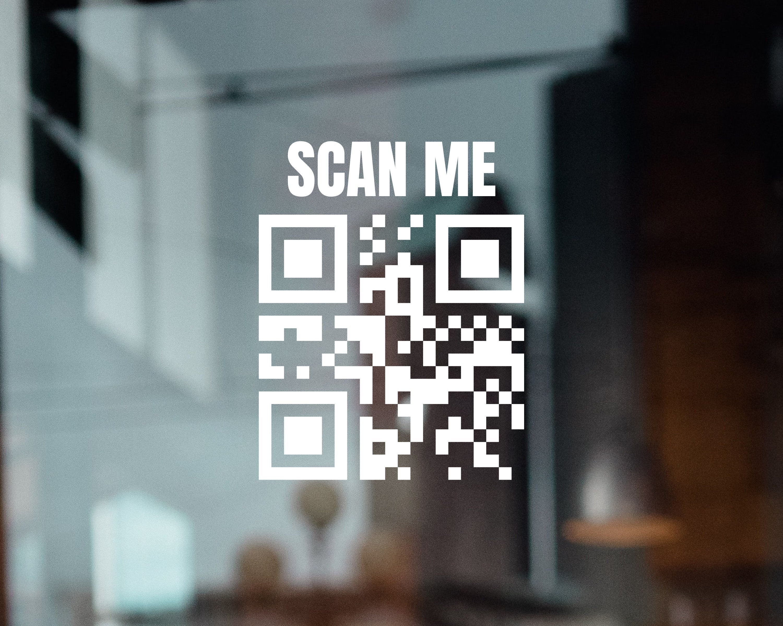 Custom QR Code Vinyl Decal Storefront Decal Menu QR Code - Etsy Canada