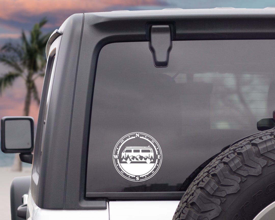 Adventure Vinyl Car Decal | Compass Car Sticker | Mountain Decal ...